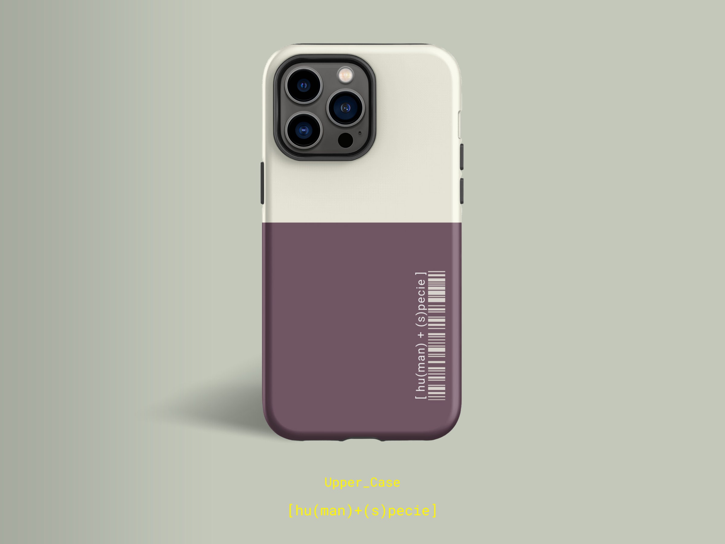 Futuristic Barcode Design Purple & Beige Phone Case for iPhone 11, 12 ...