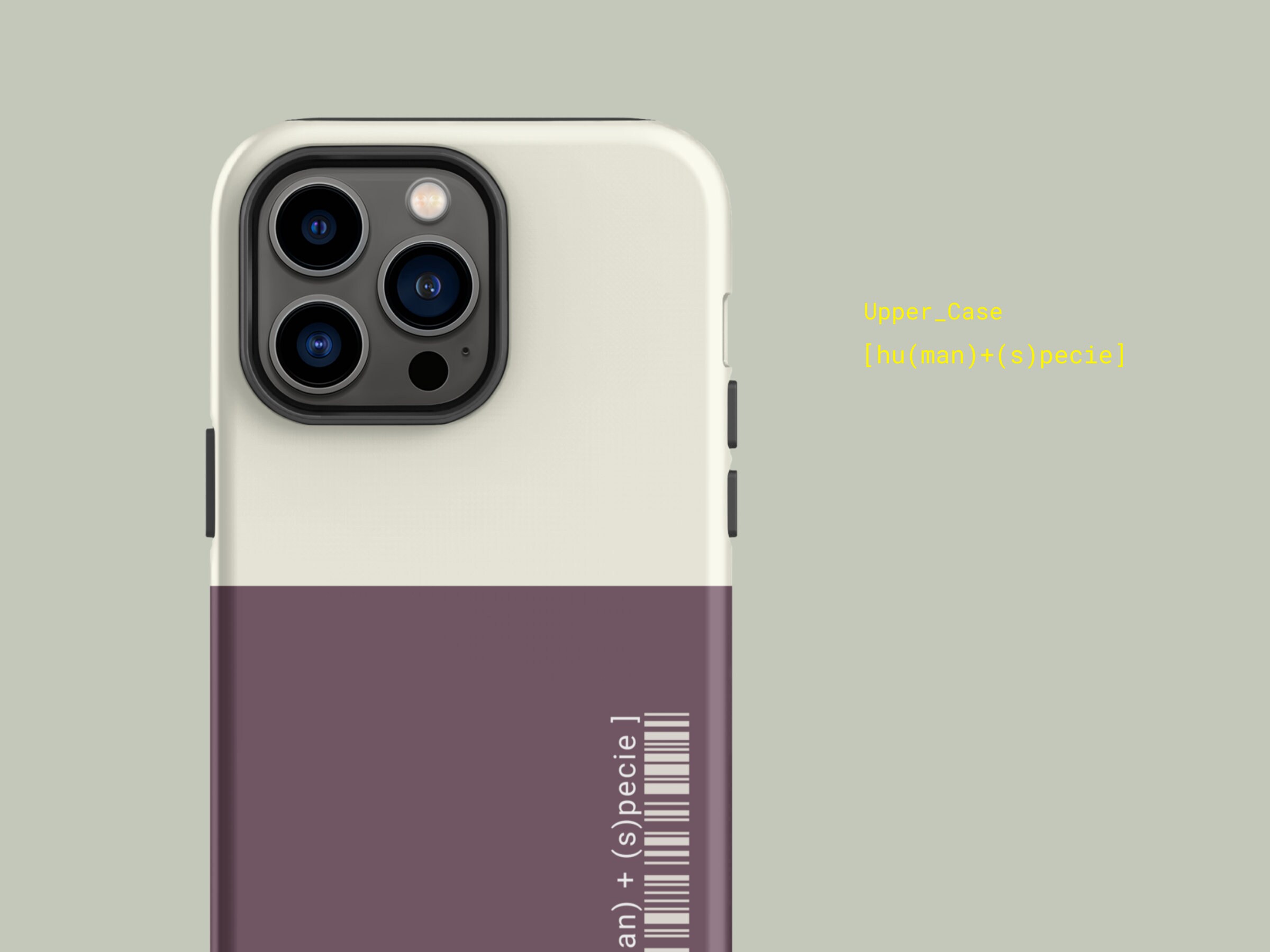 Futuristic Barcode Design Purple & Beige Phone Case for iPhone 11, 12 ...