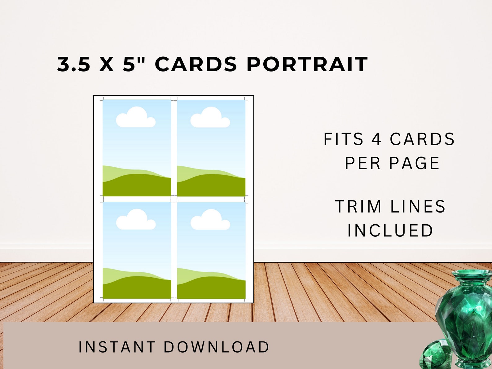Printing Template 3.5 X 5inch Portrait Print and Cut Canva Multi Page ...