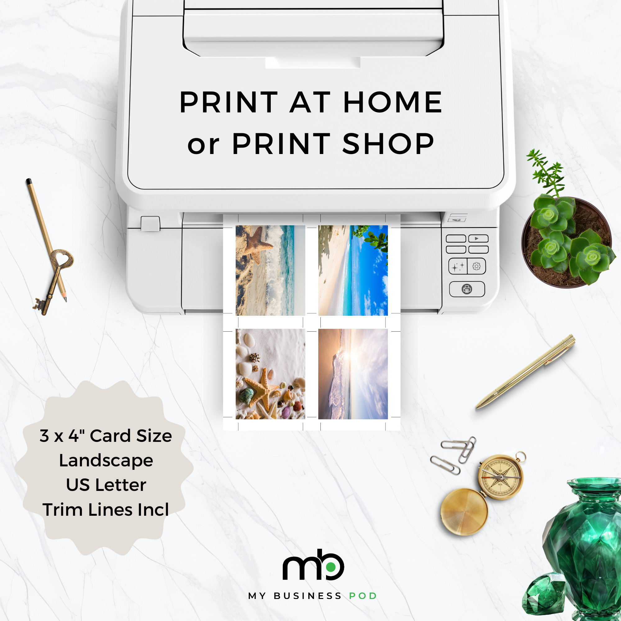 Printing Template 3 X 4 Inch Print and Cut Canva Multi Page Template ...
