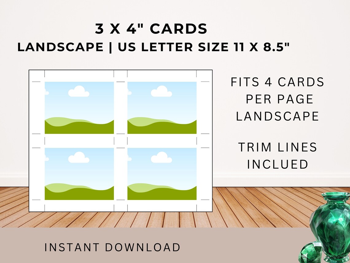 Printing Template 3 X 4 Inch Print and Cut Canva Multi Page Template ...