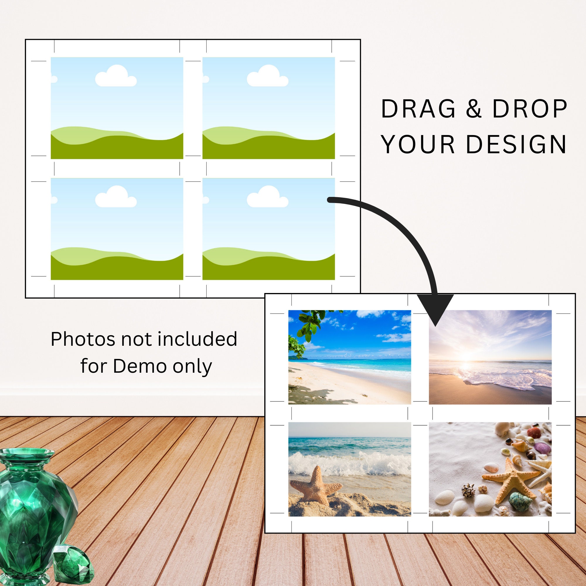 Printing Template 3 X 4 Inch Print and Cut Canva Multi Page Template ...