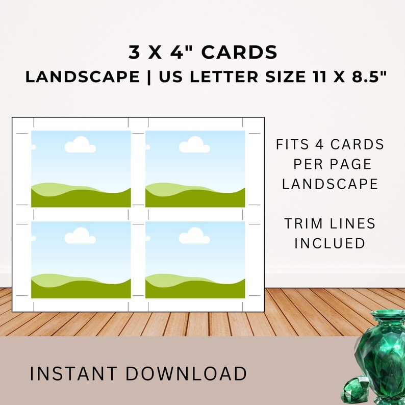 Printing Template 3 X 4 Inch Print and Cut Canva Multi Page Template ...