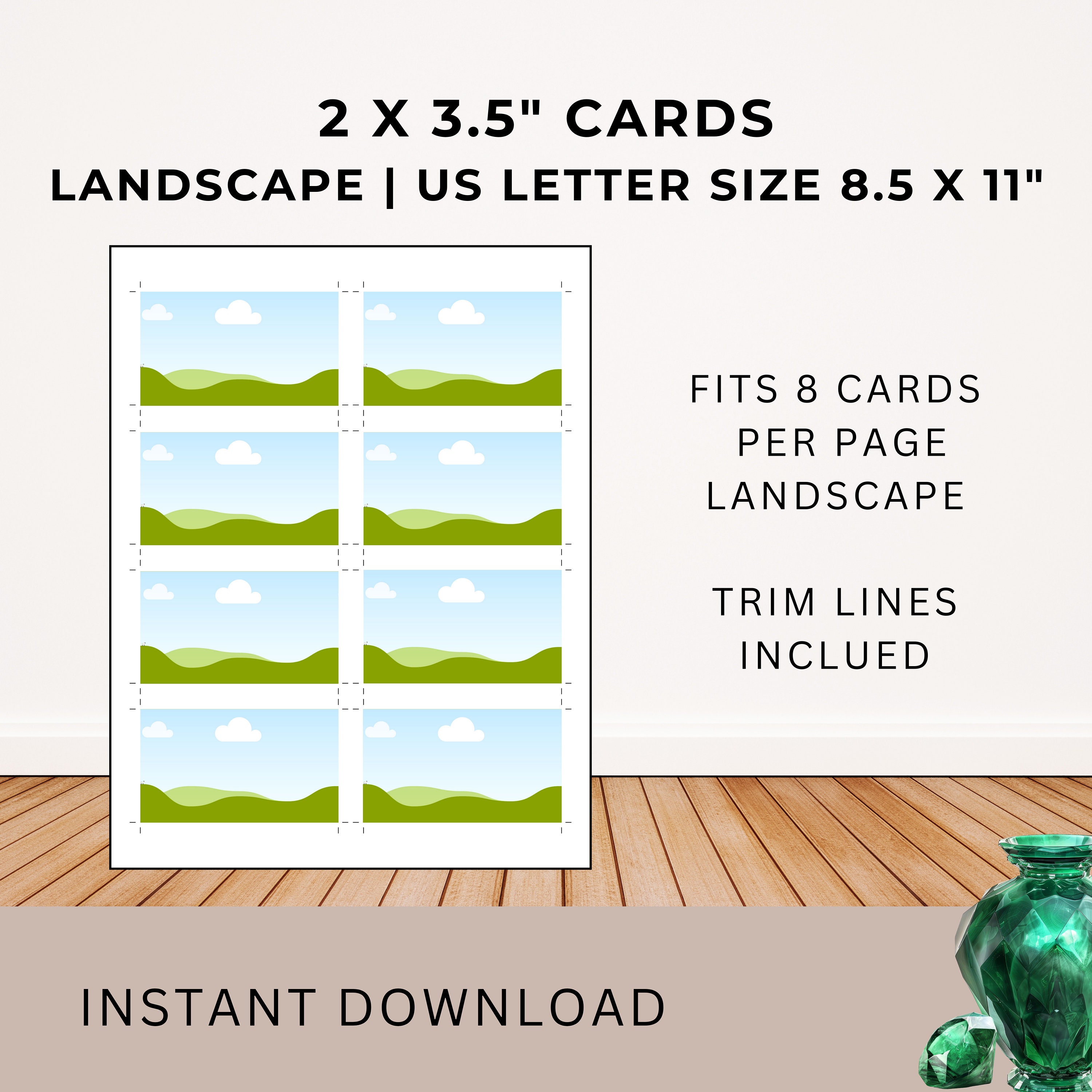 Printing Template 2 X 3.5 Inch Landscape Print and Cut Canva Multi Page ...