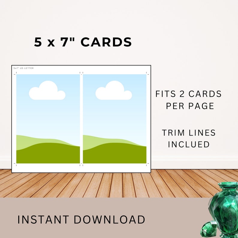 Printing Template 5 X 7 Inch Print and Cut Canva Multi Page Template ...