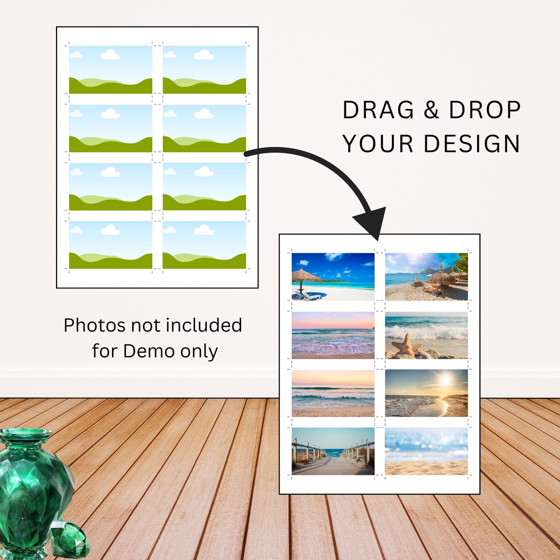 Printing Template 2 X 3.5 Inch Landscape Print and Cut Canva Multi Page ...