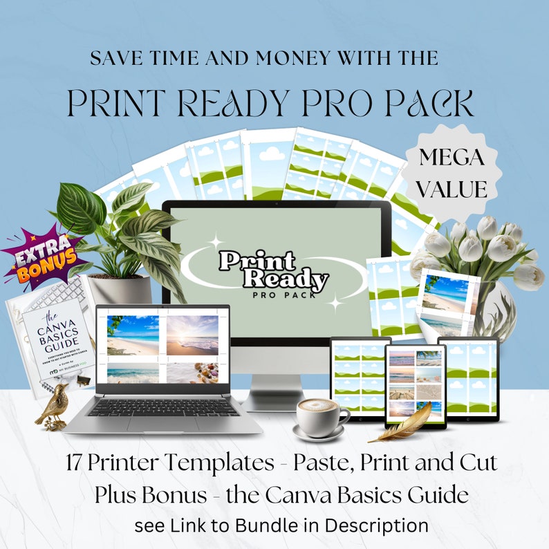 Printing Template 2 X 3.5 Inch Landscape Print and Cut Canva Multi Page ...