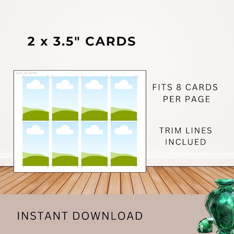Printing Template 2 X 3.5 Inch Print and Cut Canva Multi Page Template ...