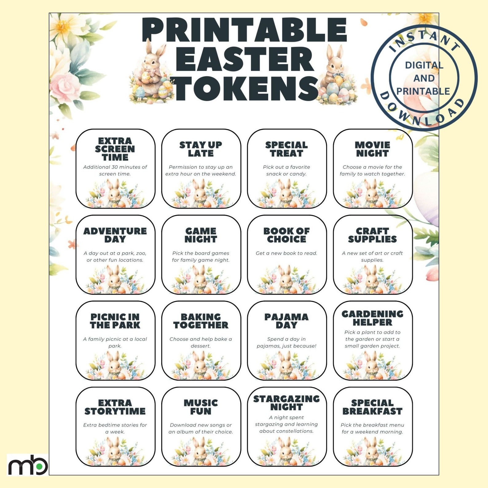 Printable Easter Tokens, Easter Games, Easter Fun, Easter Activities ...