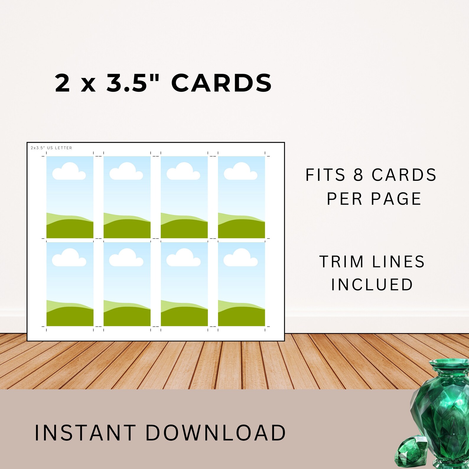 Printing Template 2 X 3.5 Inch Print and Cut Canva Multi Page Template ...