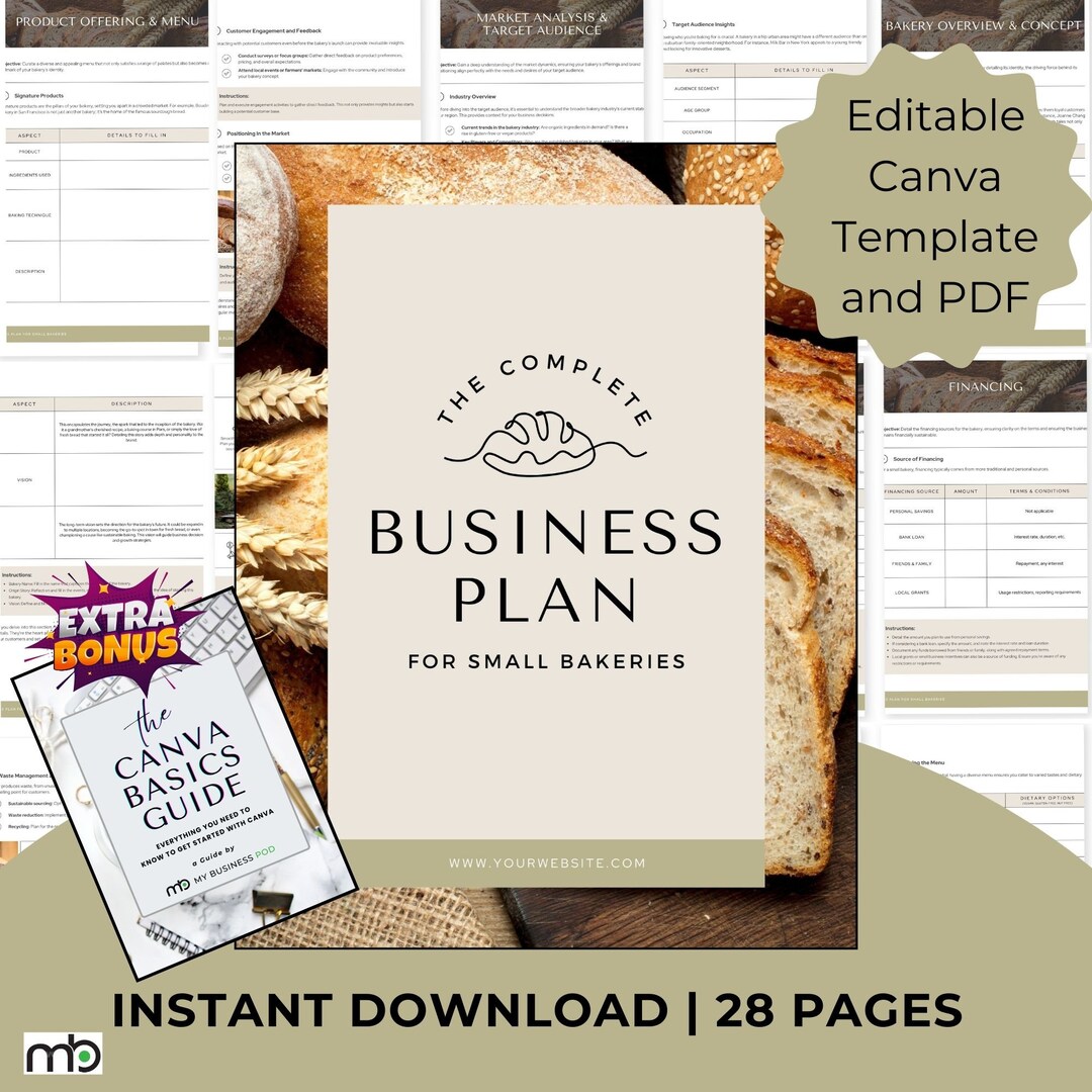 Business Plan for Small Bakeries, Bakery Business Plan, Business Plan ...