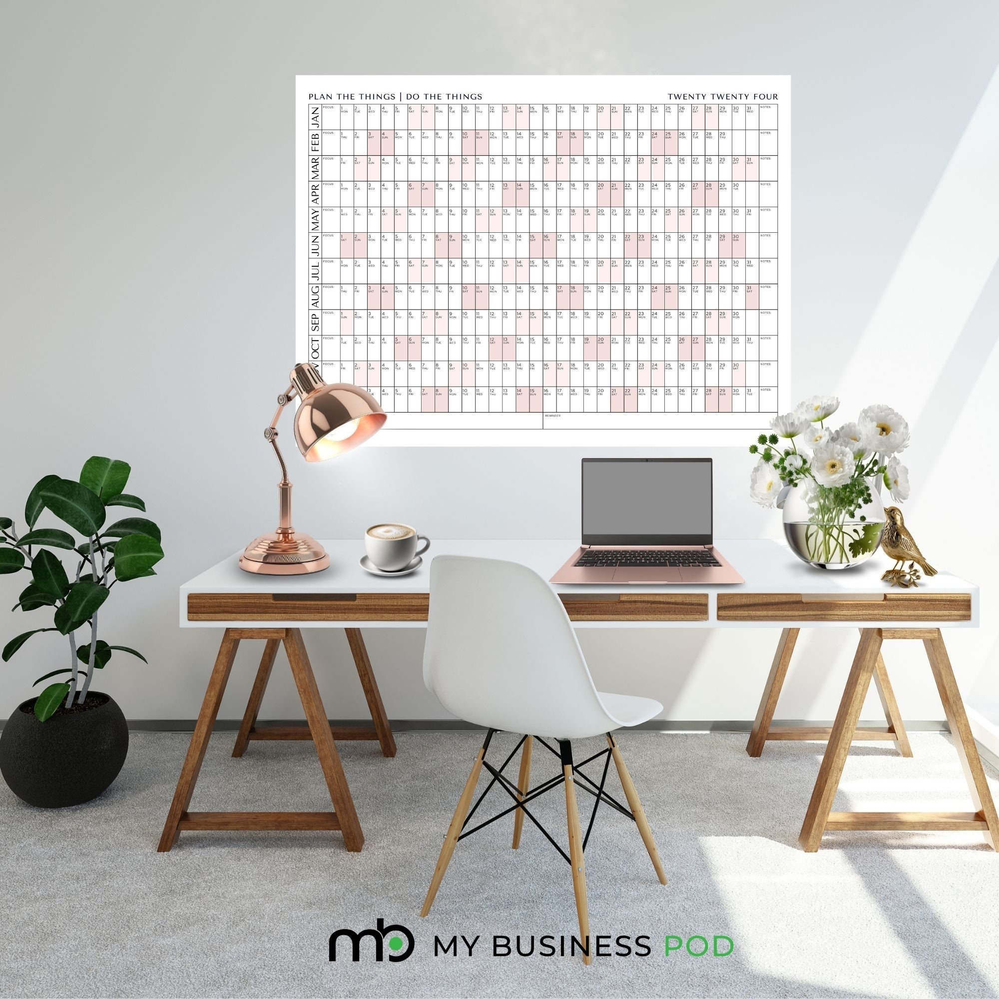 Printable 2024 Wall Calendar, 2024 Wall Planner, Year Planner, Monthly ...