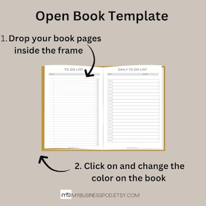 Book Template, Open Book Template, Canva Book and Open Book Template ...