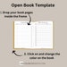Book Template, Open Book Template, Canva Book and Open Book Template ...