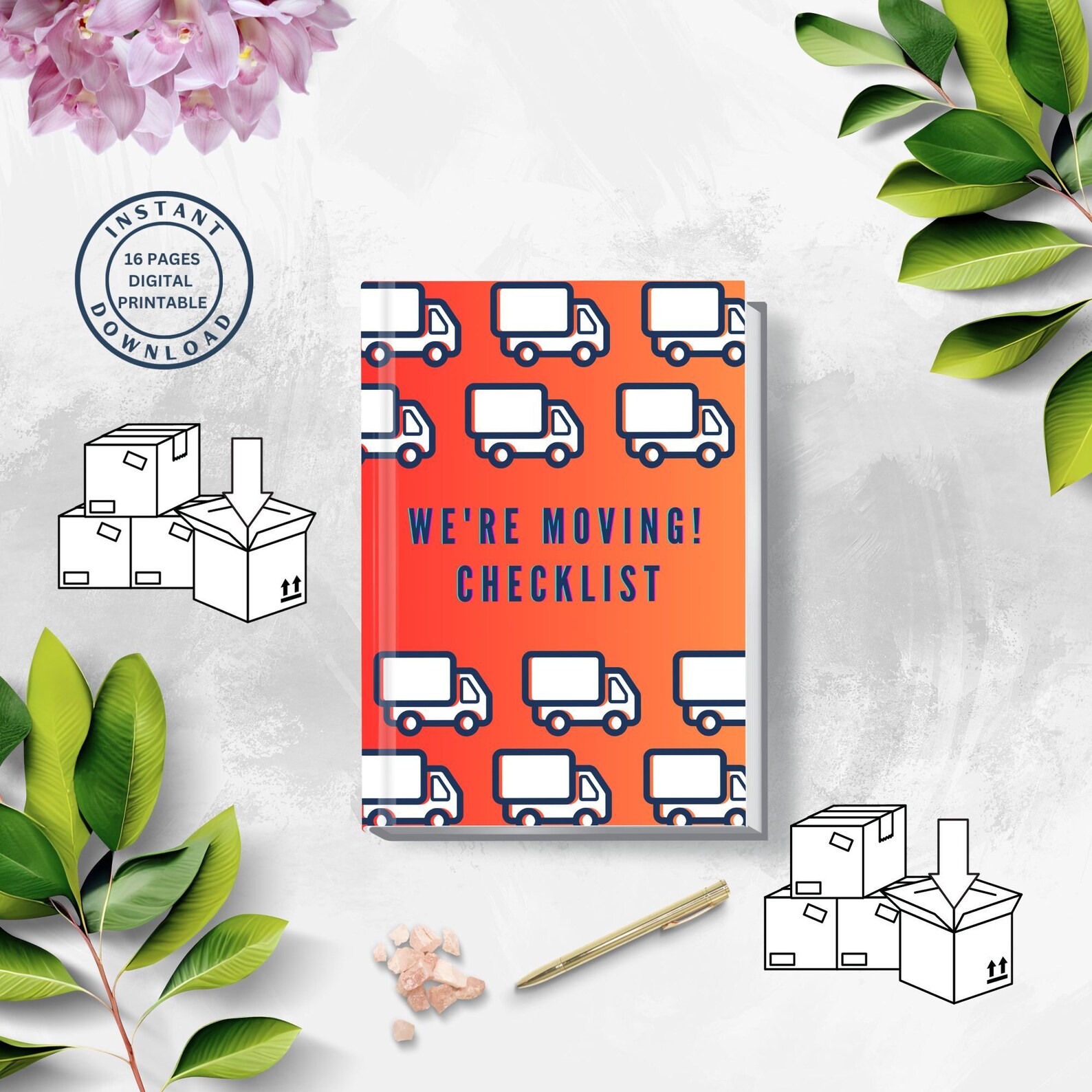 Moving Checklist, Moving Planner, Moving Template, Moving Guide ...