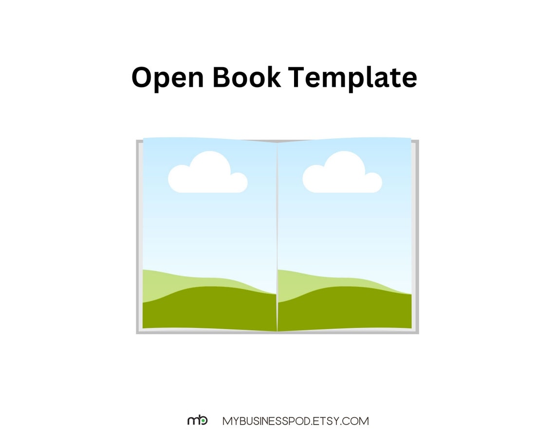 Book Template, Open Book Template, Canva Book and Open Book Template ...