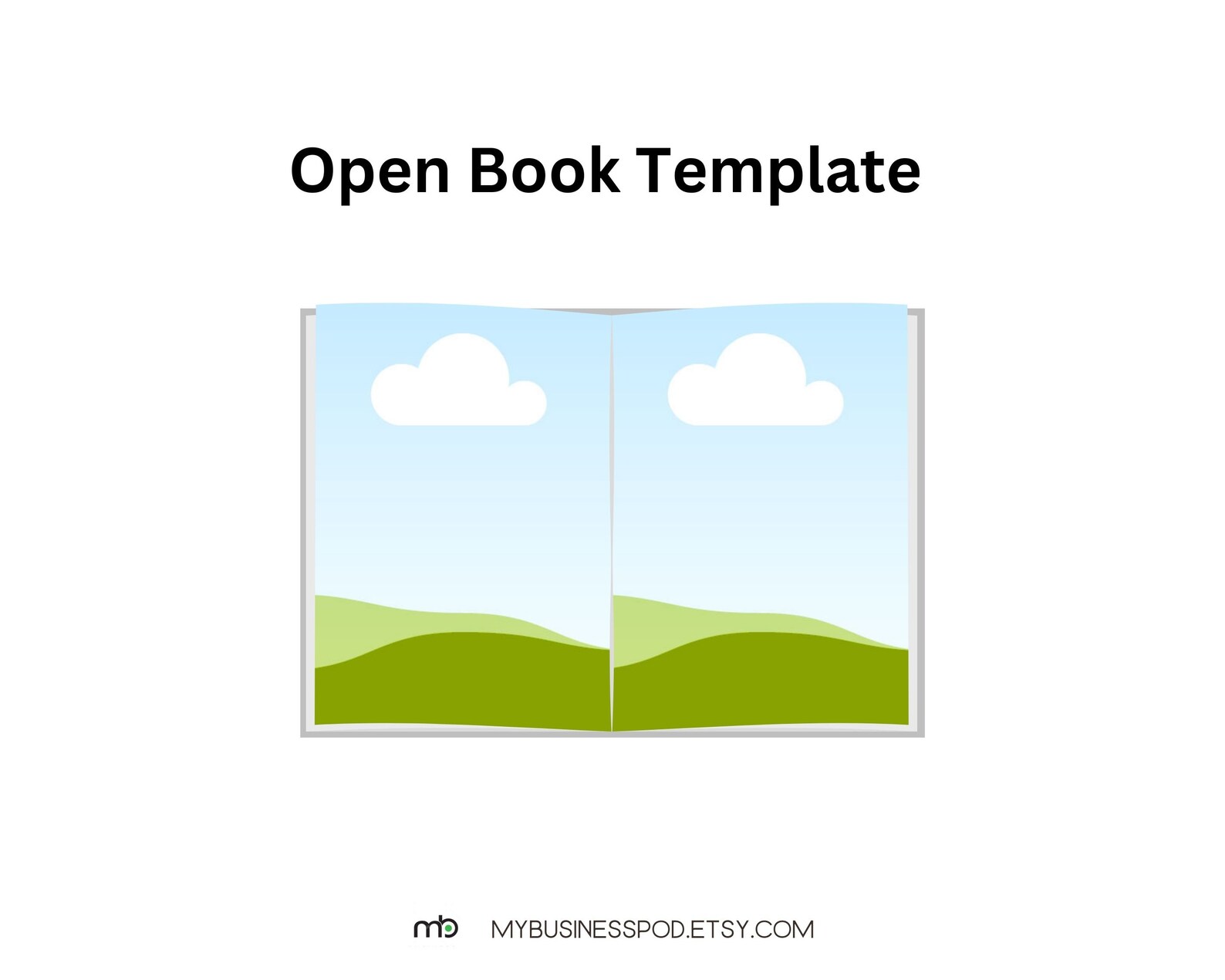 Book Template, Open Book Template, Canva Book and Open Book Template ...