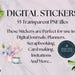 Content Creator Digital Stickers, Content Themed, Desk, Chair, Office ...