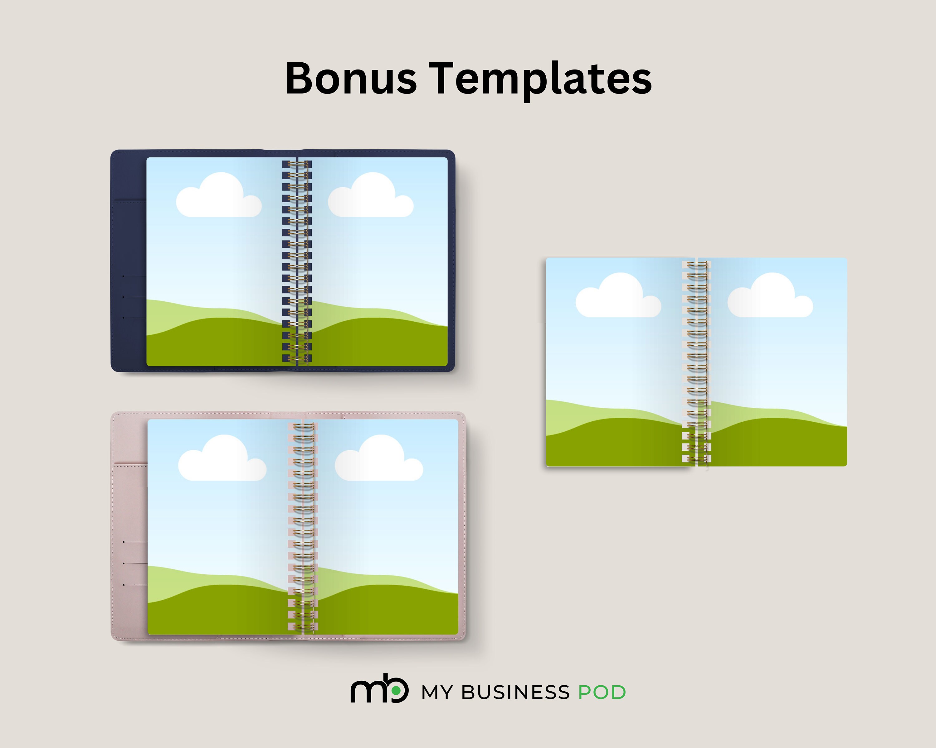 Notebook Template, Spiral Notebook Template, Hardcover Notebook ...