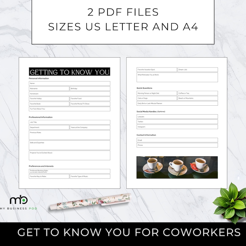 Get to Know You for Coworkers, Team Building, Ice Breaker Questions ...