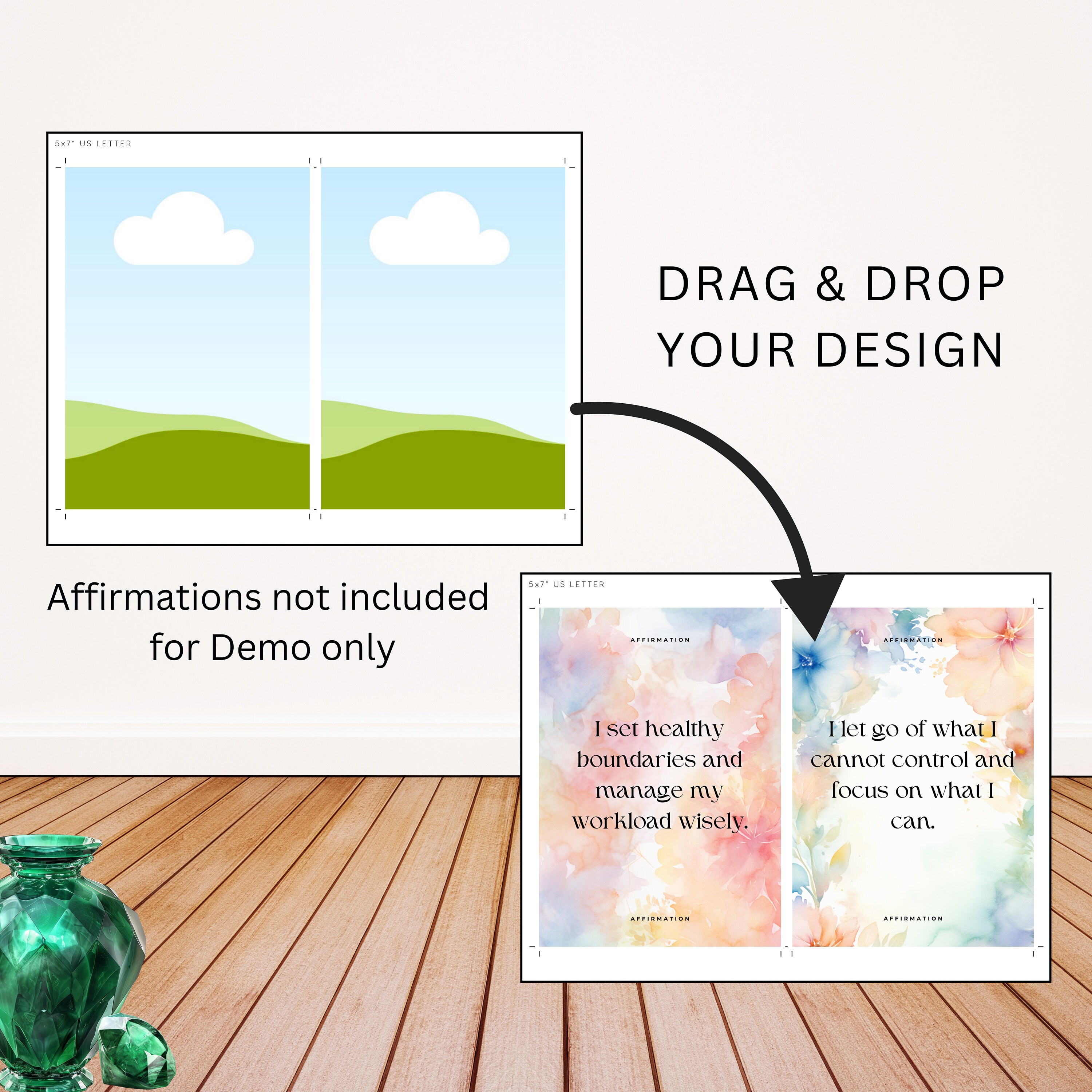 Printing Template 5 X 7 Inch Print and Cut Canva Multi Page Template ...