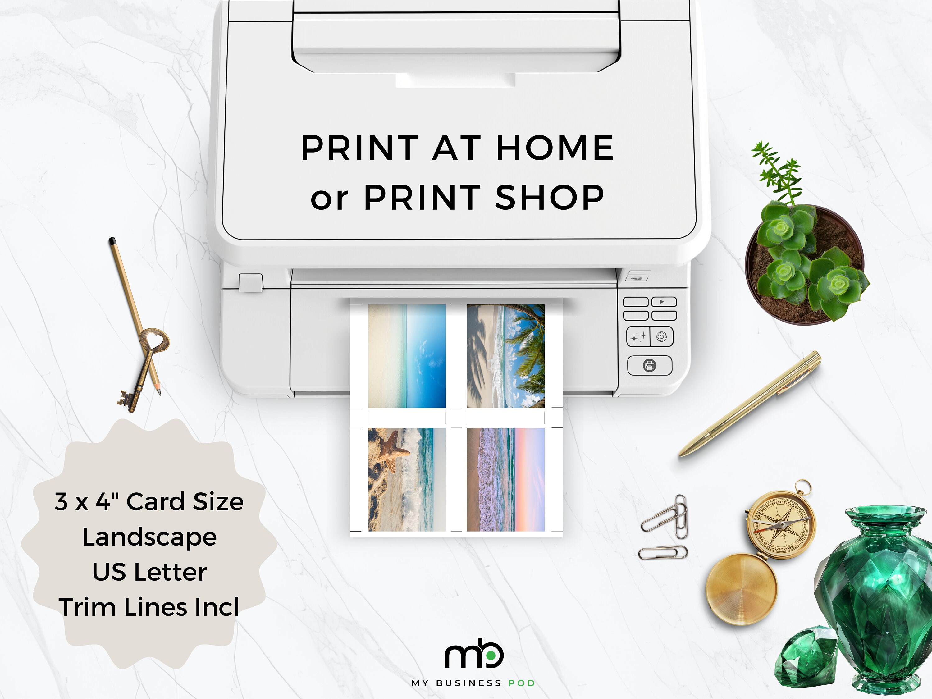 Printing Template 3 X 4 Inch Print and Cut Canva Multi Page Template ...
