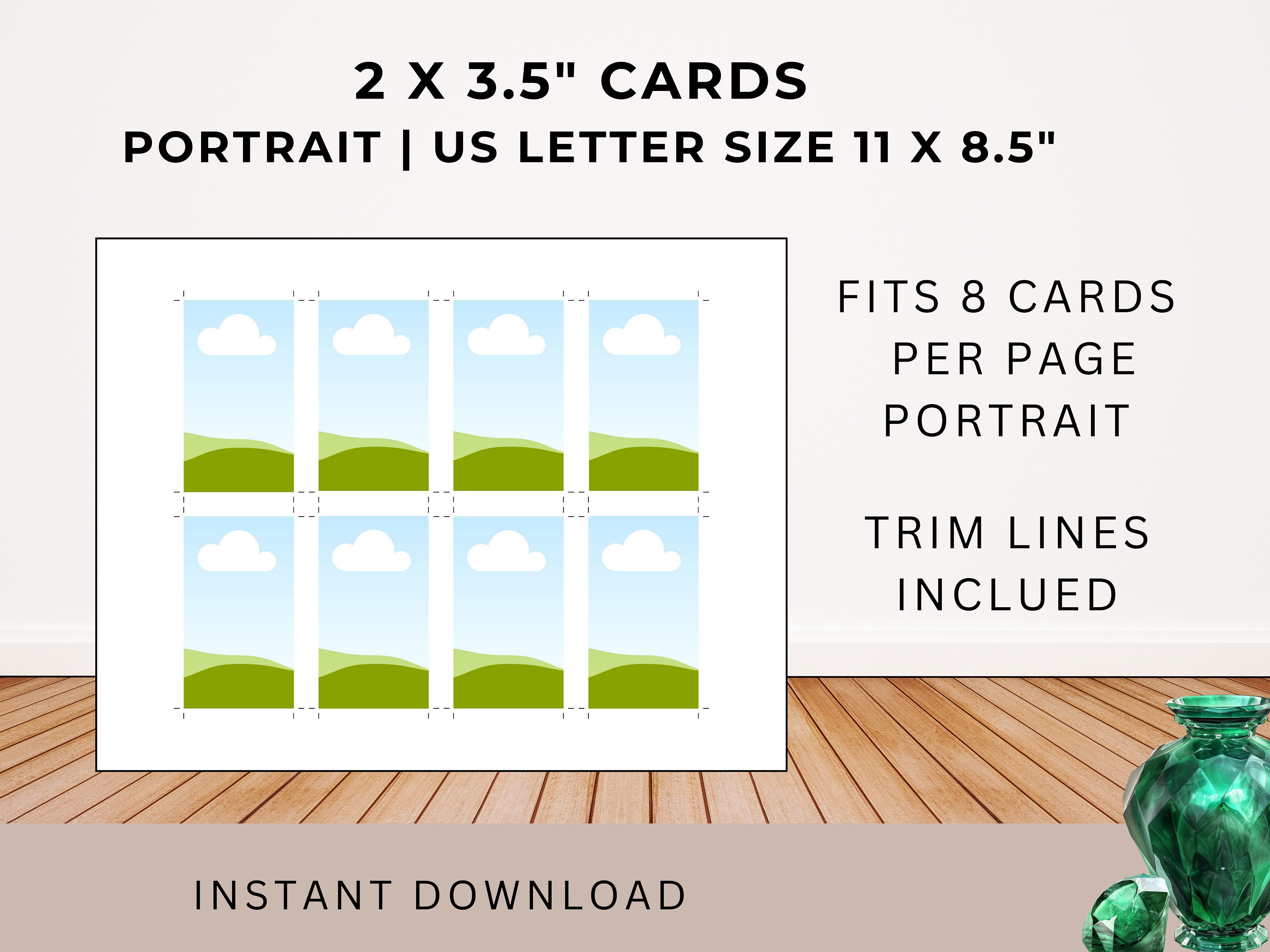 Printing Template 2 X 3.5 Inch Portrait Print and Cut Canva Multi Page ...