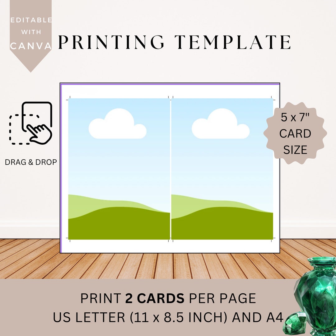 Printing Template 5 X 7 Inch Print and Cut Canva Multi Page Template ...