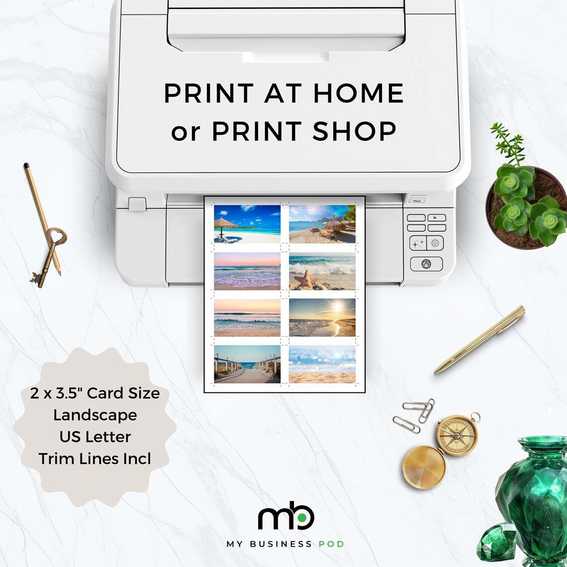 Printing Template 2 X 3.5 Inch Landscape Print and Cut Canva Multi Page ...