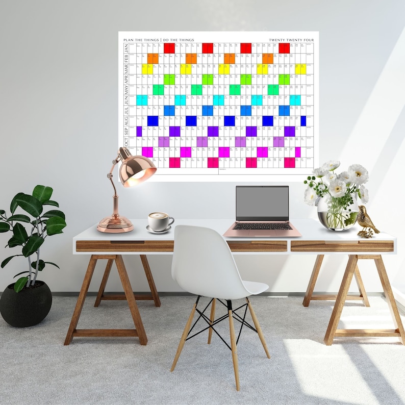 Printable 2024 Wall Calendar, 2024 Wall Planner, Year Planner, Monthly ...