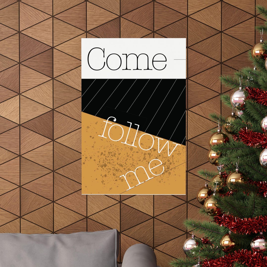 Come Follow Me/ Digital Print/jesus Art/christian Art/bible Verse/retro ...