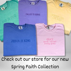 Christian Embroidered Shirt Design Jesus is King Embroidery Spiritual ...