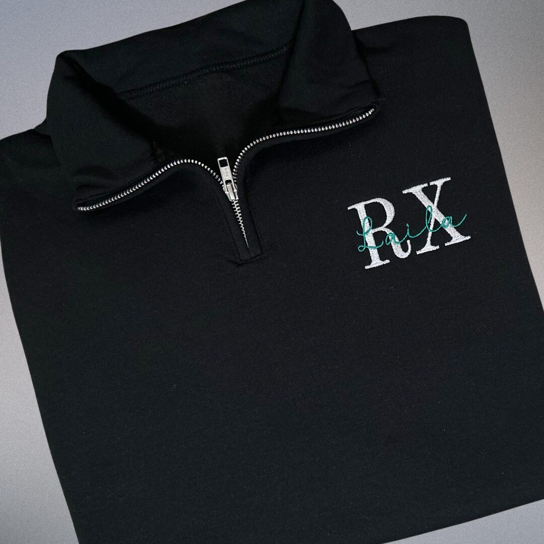 Custom Embroidered Pharmacist Quarterzip Graduation Gift Pharmacy ...