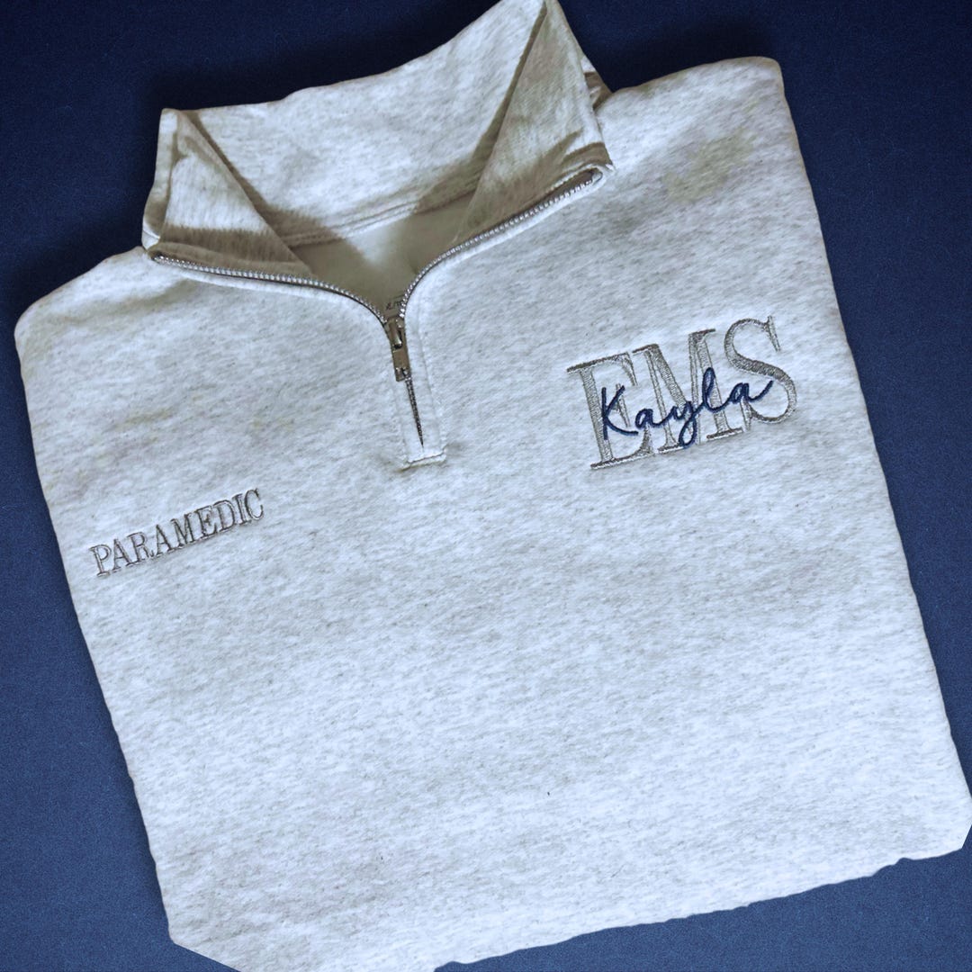 Personalized EMS Sweatshirt Custom Embroidery Name Uniform Medical ...