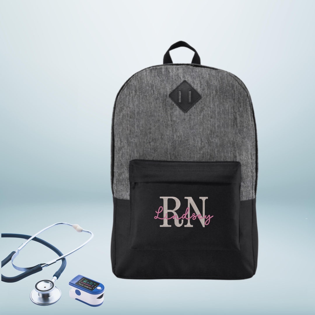 Custom Embroidered Nurse Backpack With Credentials and Name ...