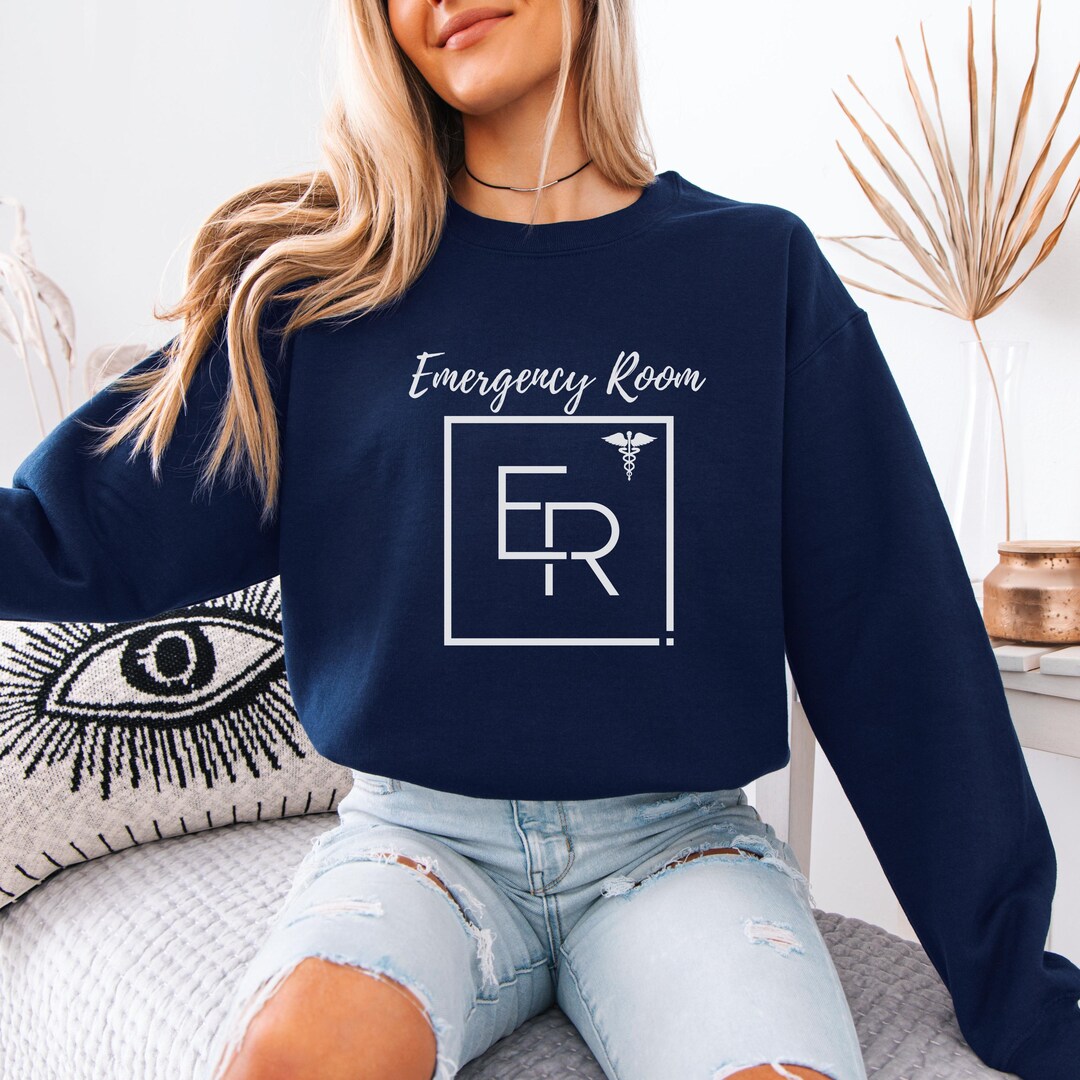 Custom Emergency Room Sweatshirt ER Nurse Doctor Gift Emergency ...
