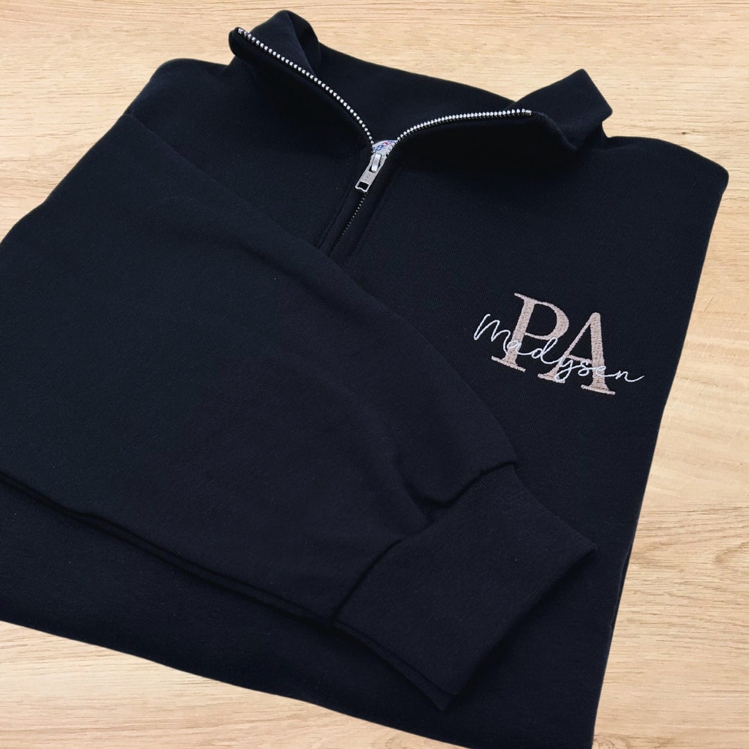 Custom Embroidered Physician Assistant Quarter Zip With Credential ...