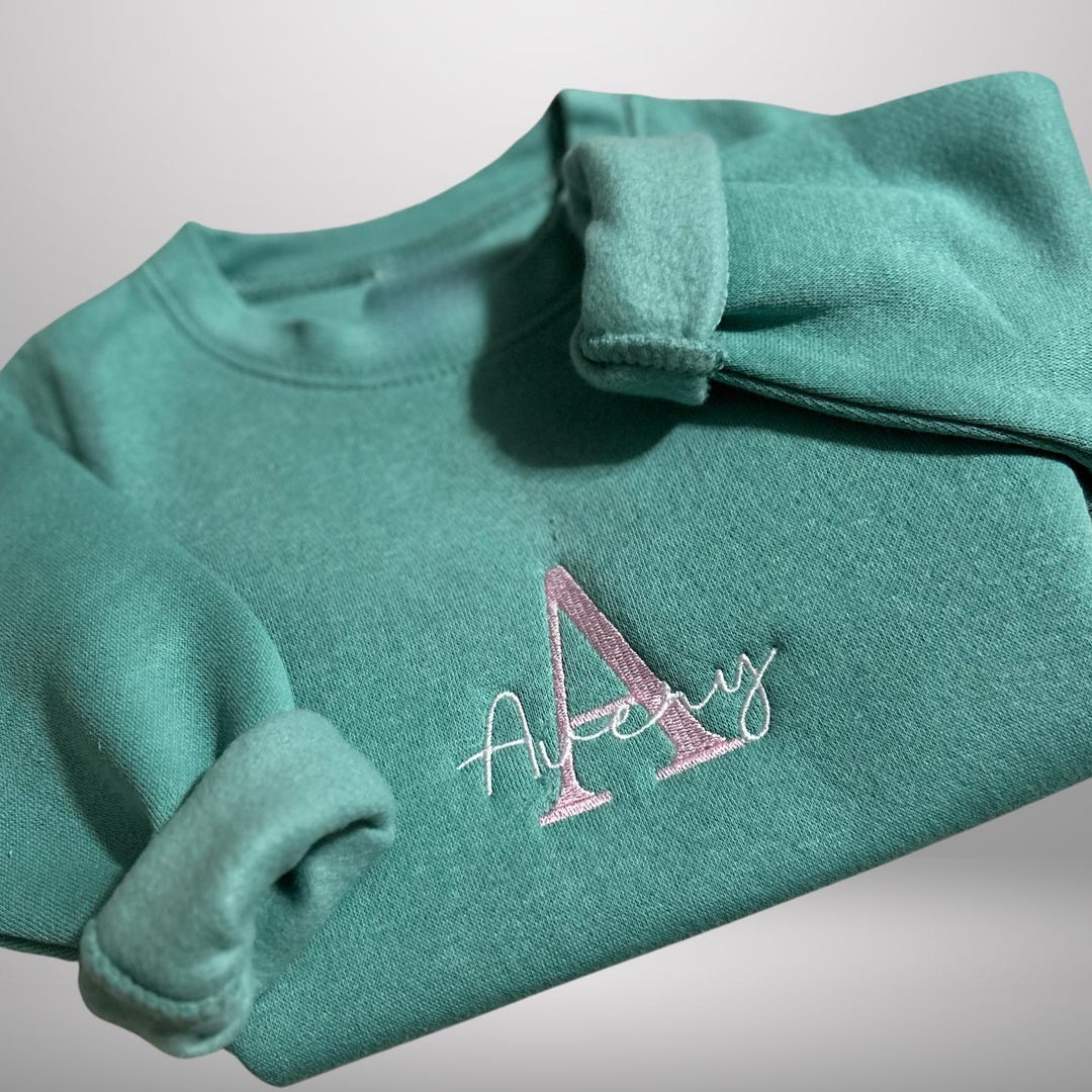 Monogram Sweatshirt Toddler Custom Embroidered Initial With Name ...