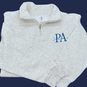 Custom Embroidered Physician Assistant Quarter Zip With Credential ...