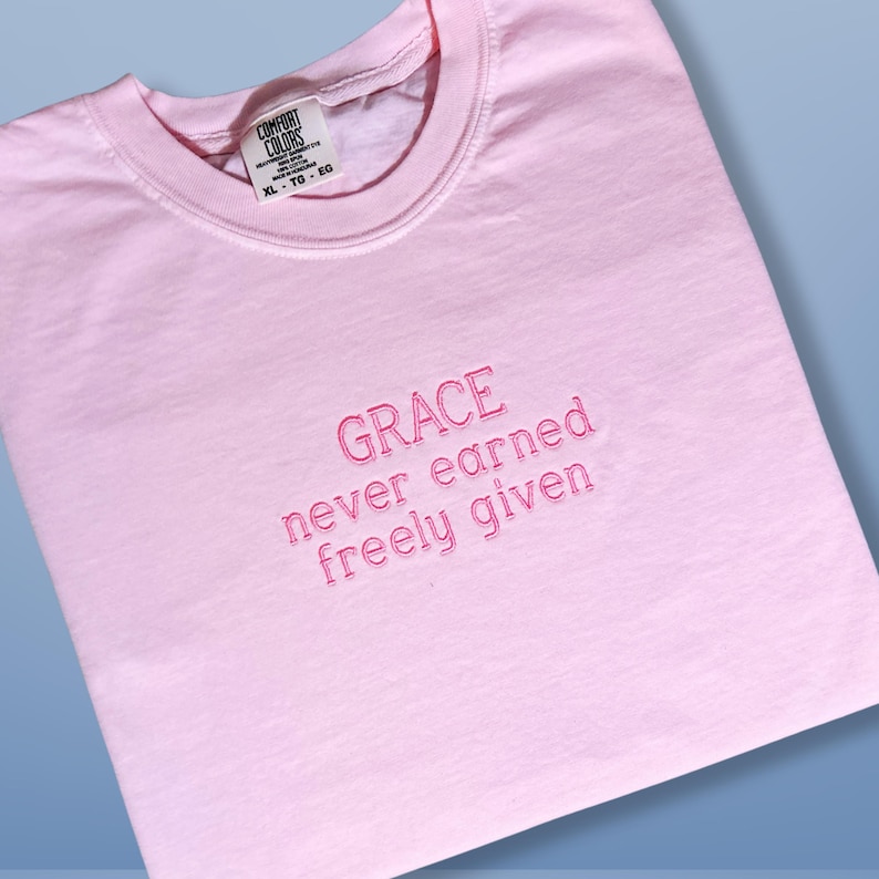 Custom Grace T Shirt Embroidered Faith-based Inspirational Gift for ...