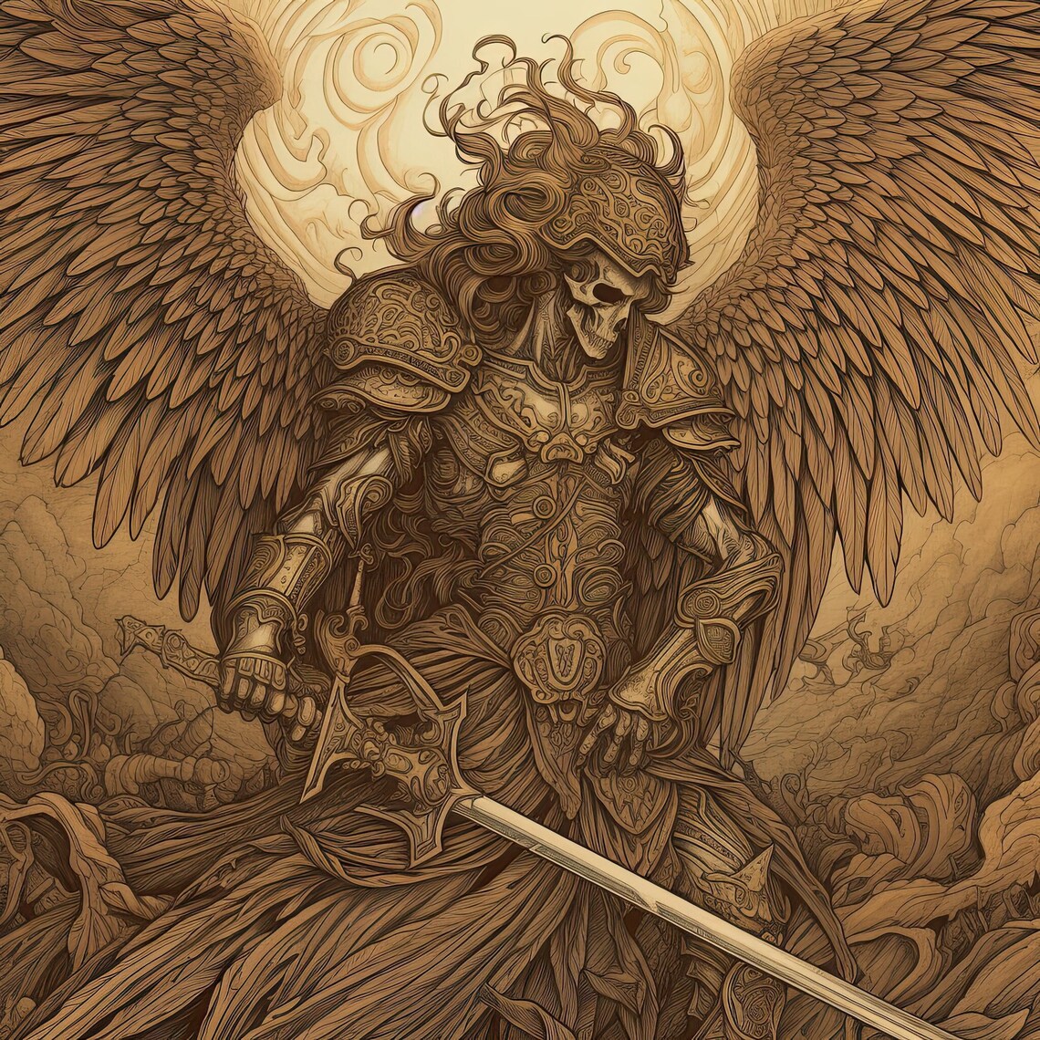 Angel of Death, Drawn Art Style, Digital Download - Etsy