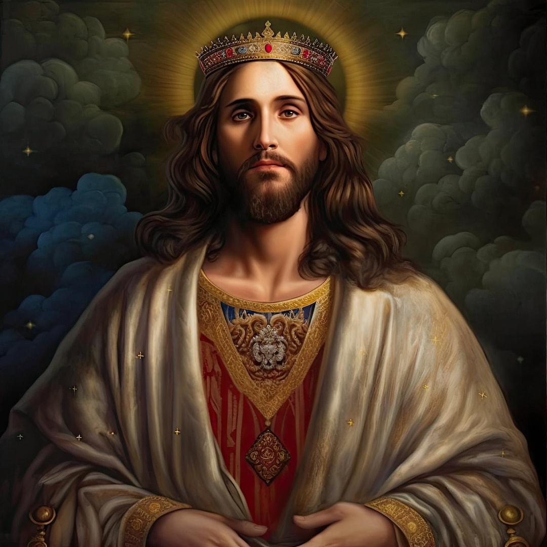 Jesus Christ, King of the Universe, Clouds, Night Sky, Stars, Digital ...