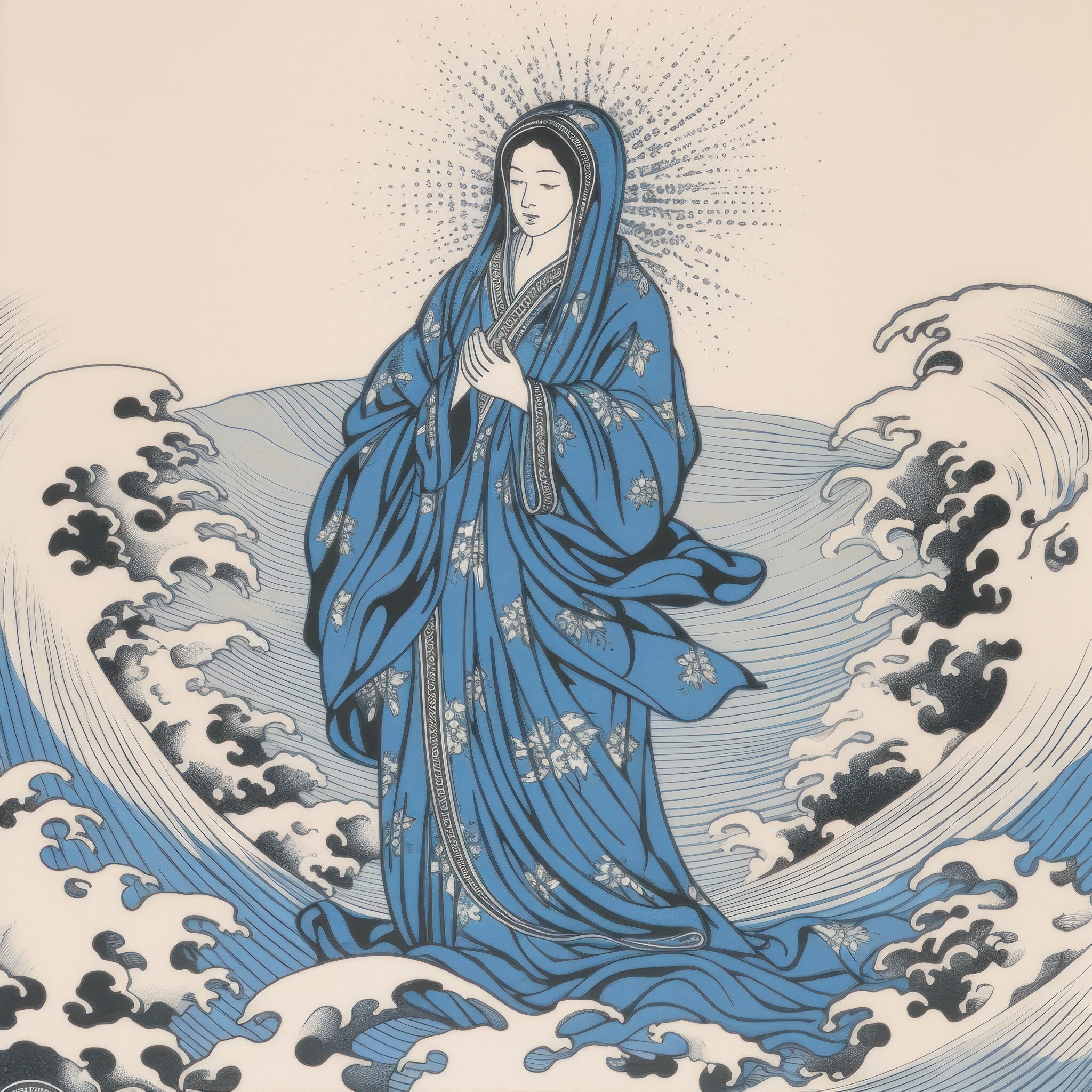 Blessed Virgin Mary, Star of the Sea, Asian Style, Catholic - Etsy