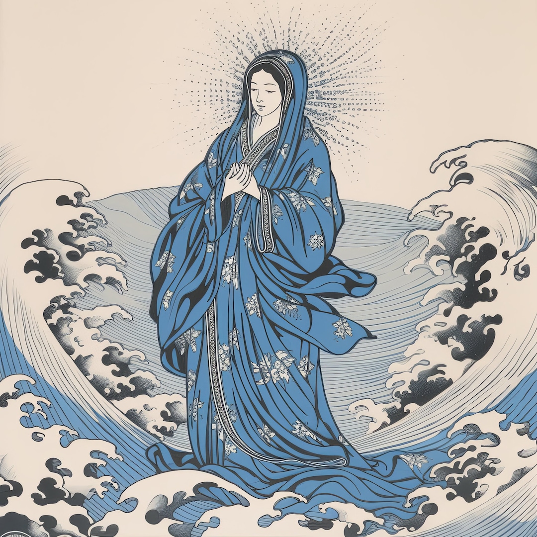 Blessed Virgin Mary, Star of the Sea, Asian Style, Catholic - Etsy