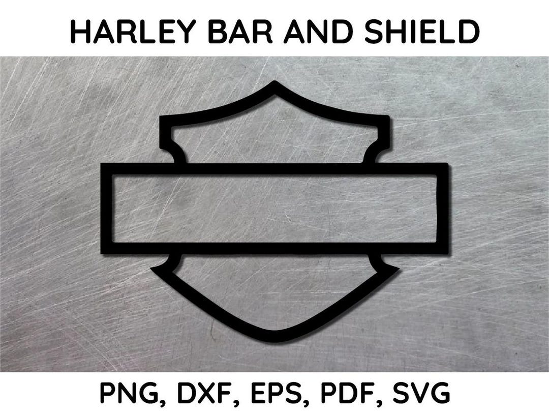 Harley Bar and Shield SVG DXF Png | Motorcycle Logo Vector | Laser ...