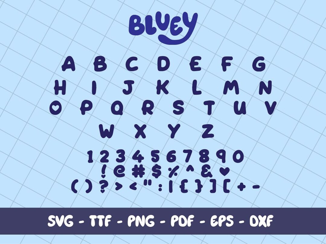 Bluey Two Fonts, Bluey SVG, Kids Font, Canva Logo, Comic Font, Canva ...