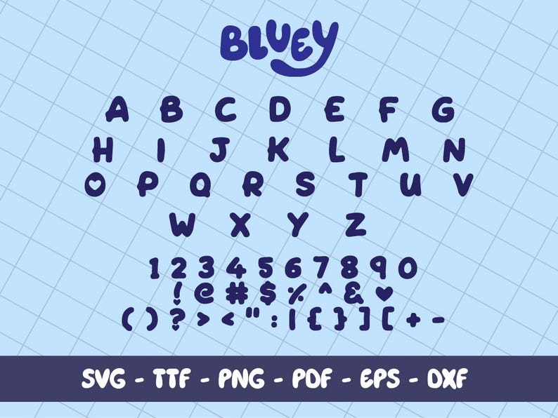 Bluey Two Fonts, Bluey SVG, Kids Font, Canva Logo, Comic Font, Canva ...