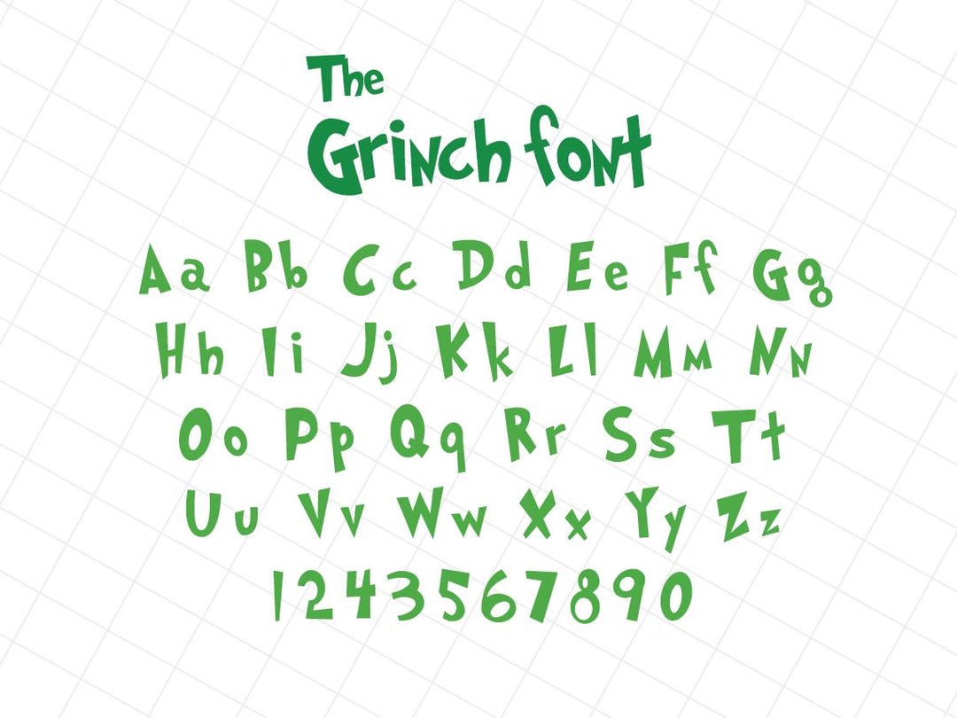 Green Font Svg Bundle, Green Character Font, Christmas Holiday Fonts ...