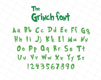 Green Font Svg Bundle, Green Character Font, Christmas Holiday Fonts ...