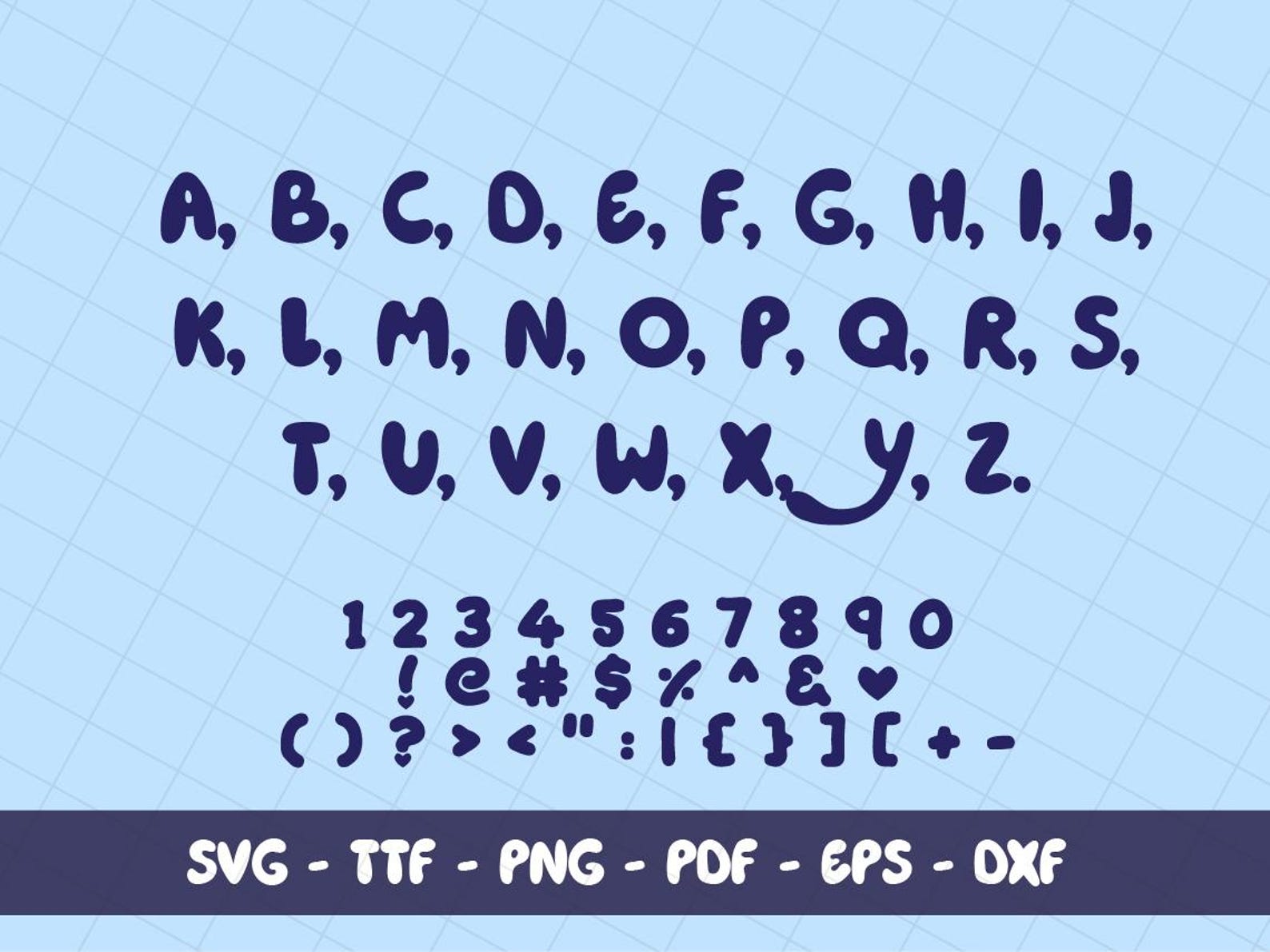 Bluey Two Fonts, Bluey SVG, Kids Font, Canva Logo, Comic Font, Canva ...